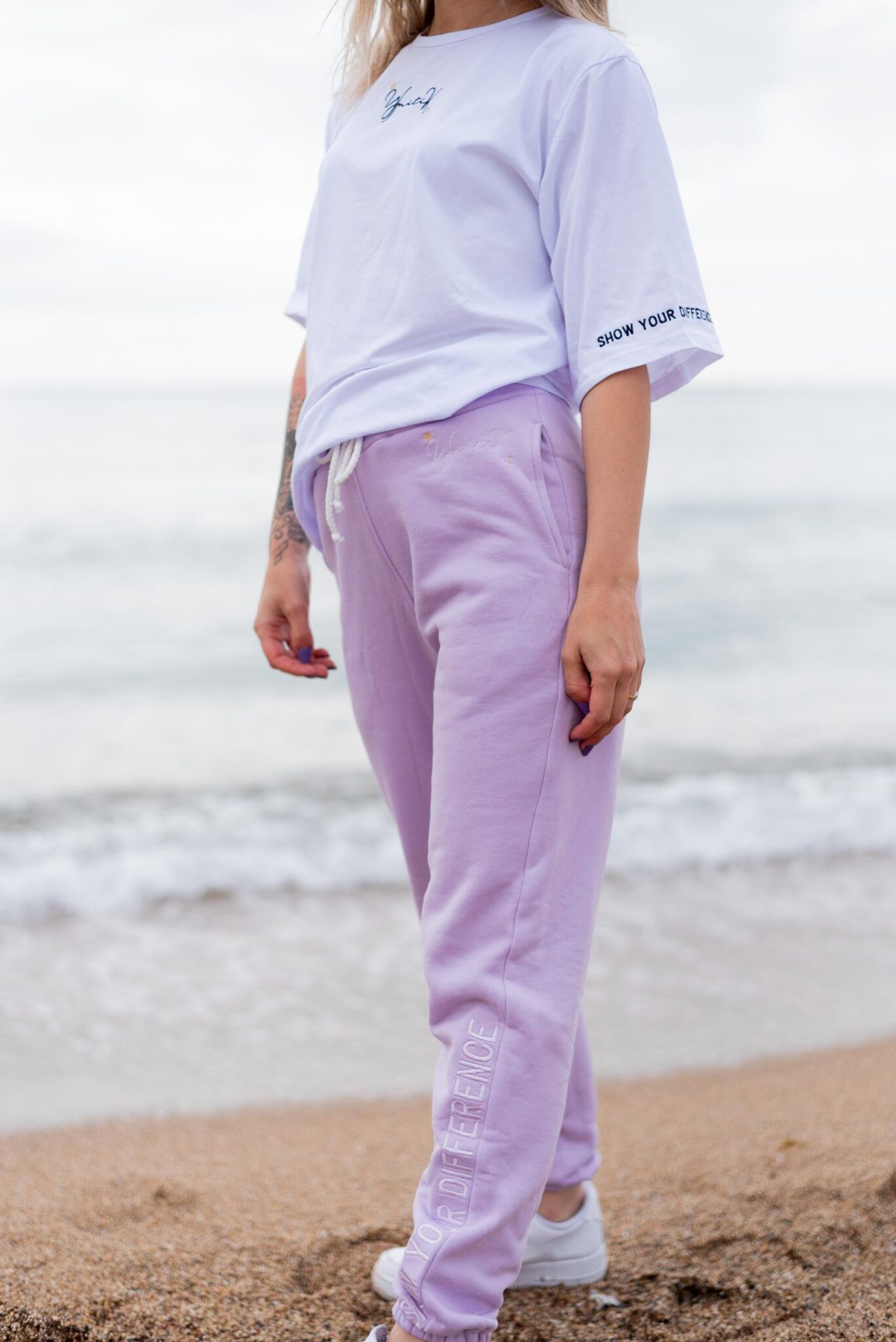Pantalon de jogging Street Wear Violet pastel Unisex - Younitik